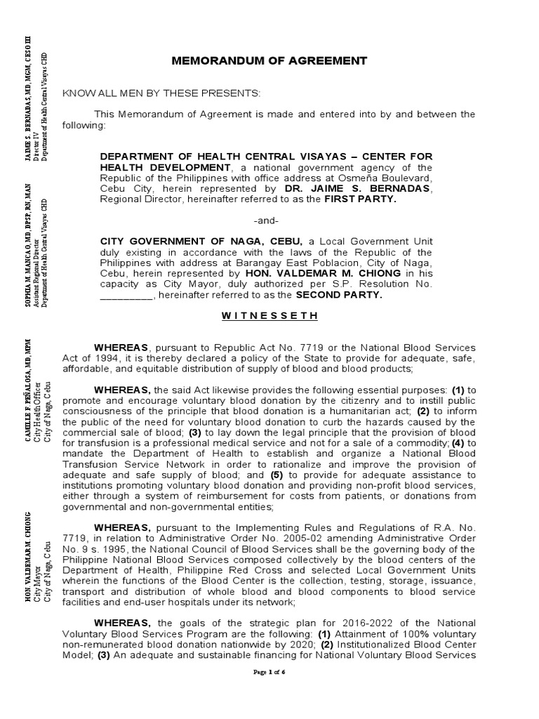 sample MOA for blood | PDF