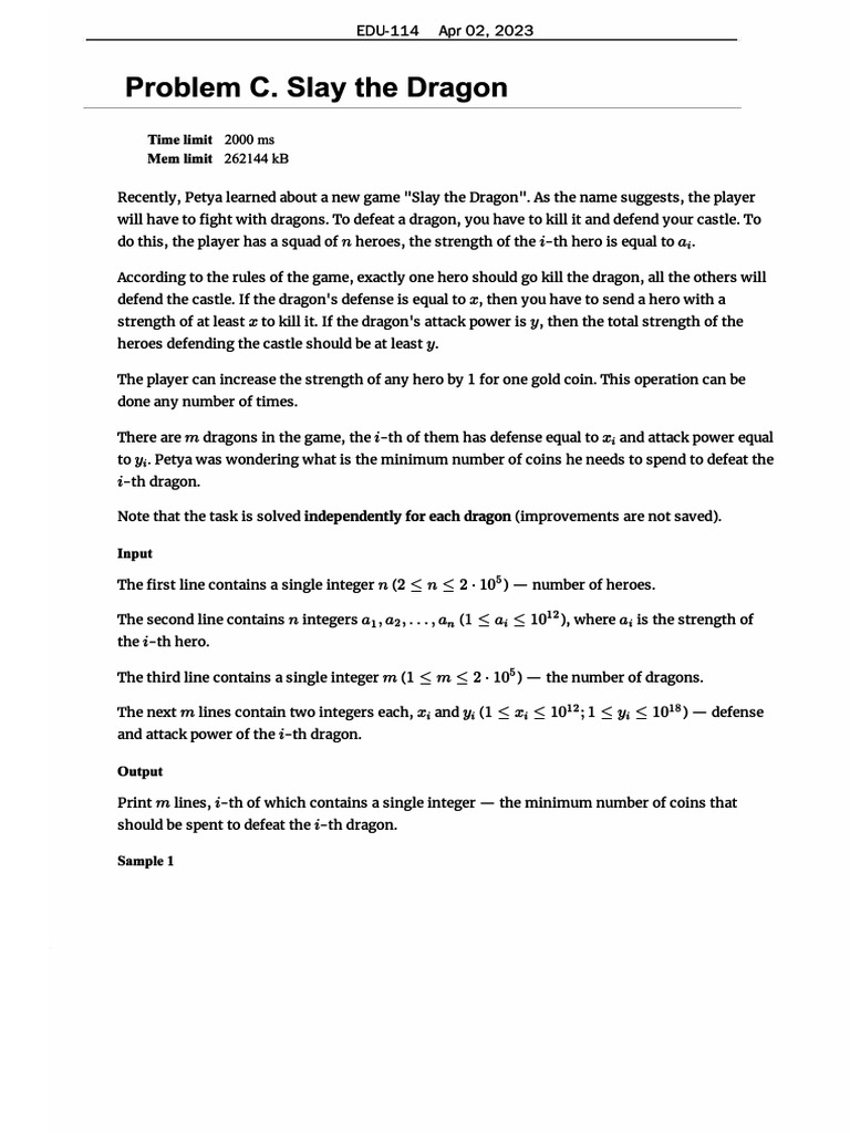 114C Slay The Dragon | PDF | Applied Mathematics
