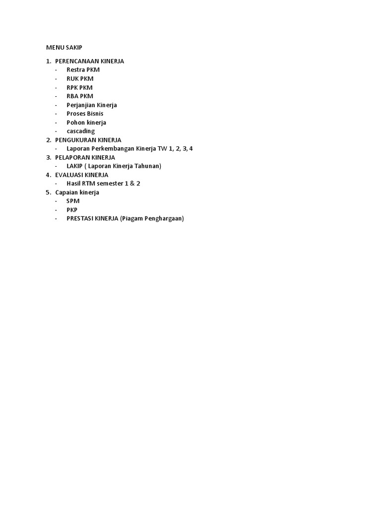 Format Laporan SAKIP | PDF