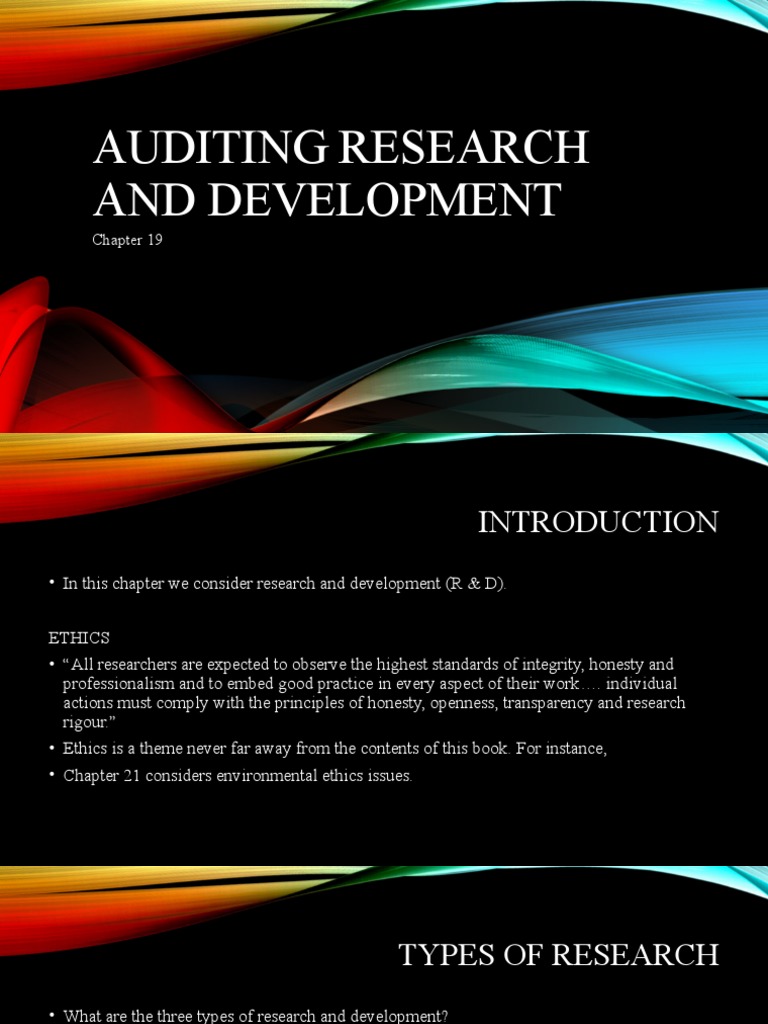 Auditing Research and Development | PDF | Internal Control | Risk