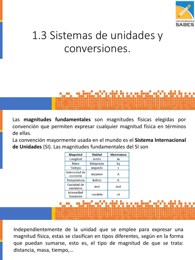 Unidades y Conversiones SI | PDF | Notación | Unidades de medida
