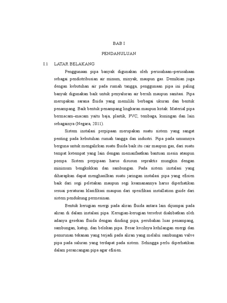 Acara 1 Prak Pemipaan | PDF