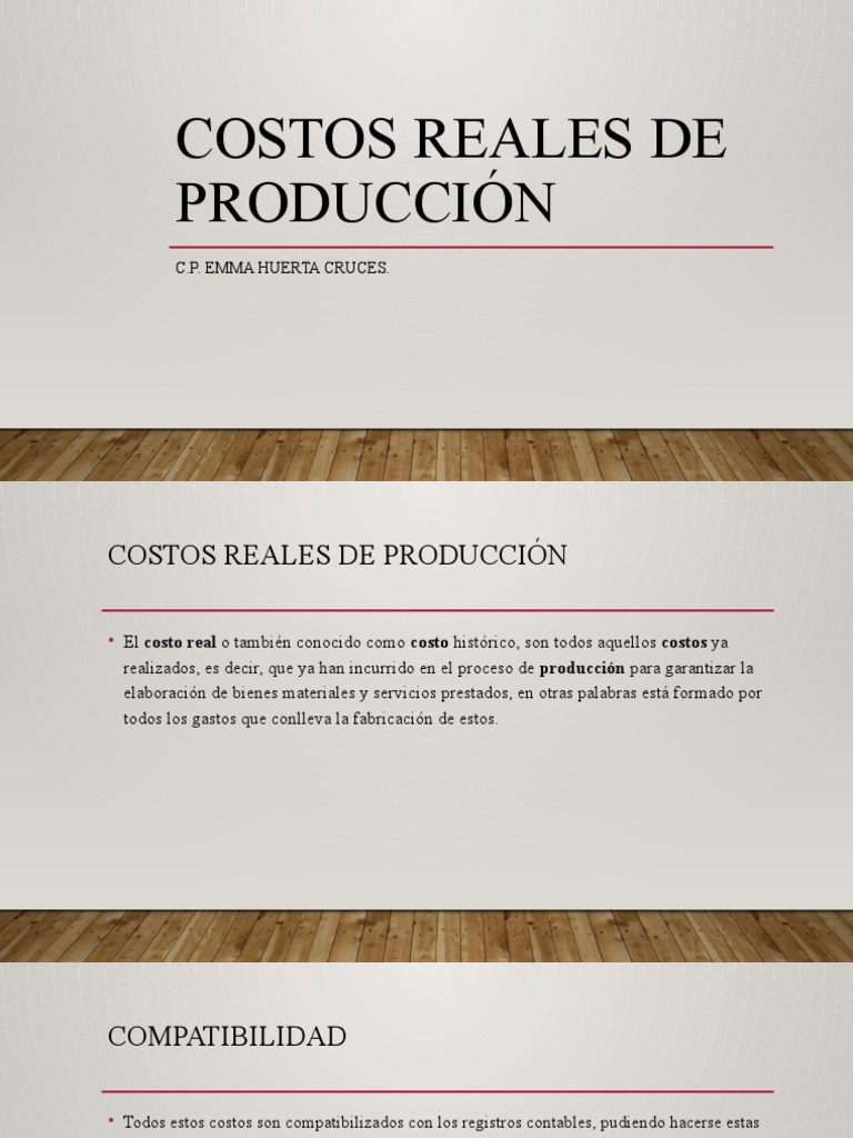 Costos Reales | PDF | Costo | Inventario