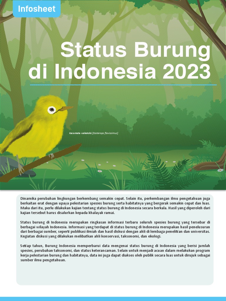 Status Burung Indonesia 2023: Perubahan Spesies | PDF