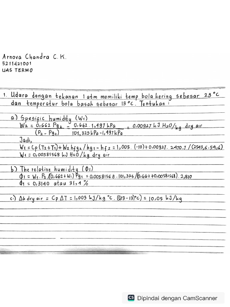 Uas Termo Nomer 1 | PDF