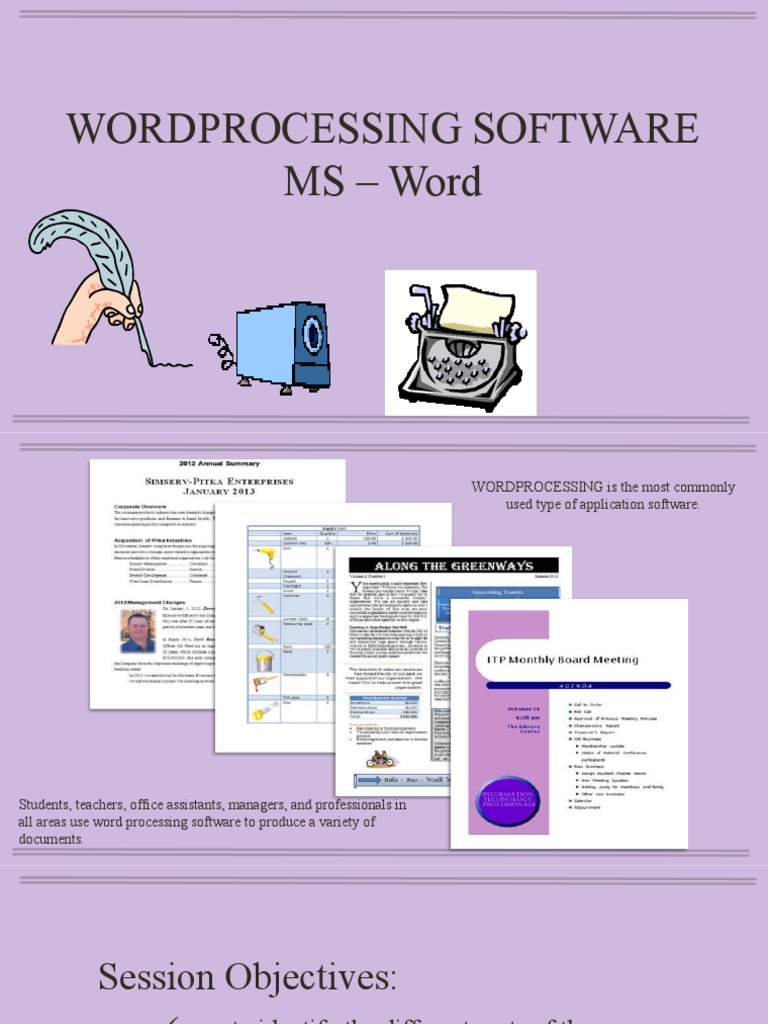 Word Processing | PDF | Microsoft Word | Page Layout