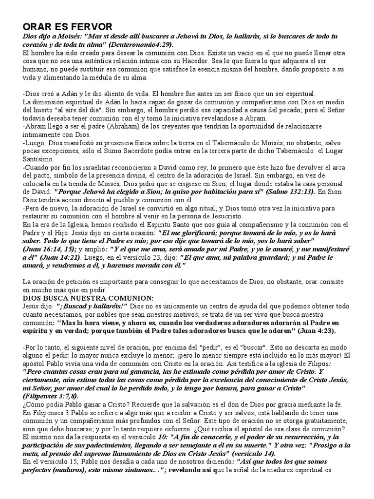 Orar Es Fervor | PDF