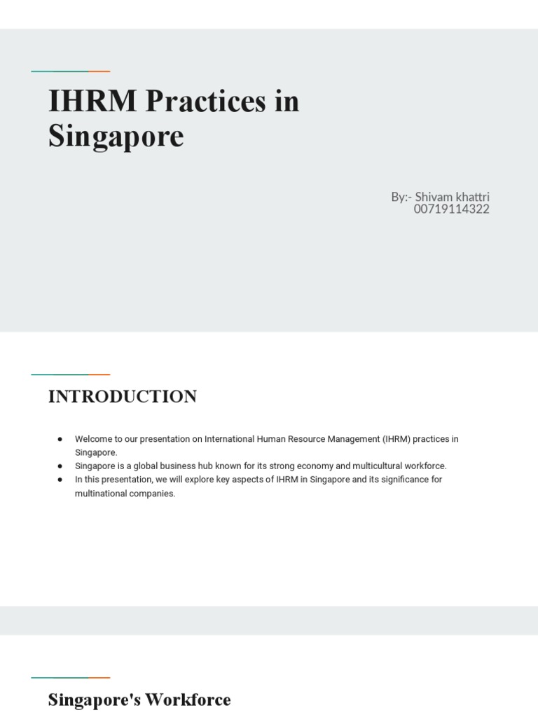 IHRM Practices in Singapore Shivam MIB2 | PDF | Employment | Recruitment