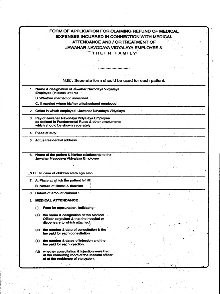 Medical Claim Form PDF