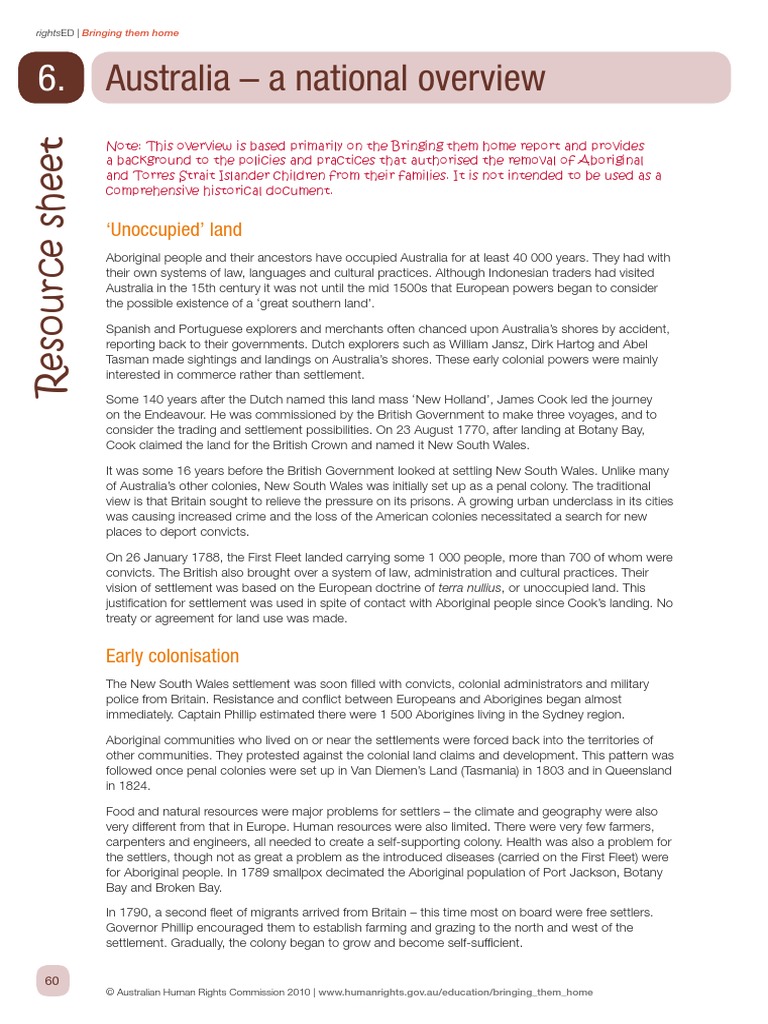 6 RS Australia Overview | PDF | Indigenous Australians | Australia