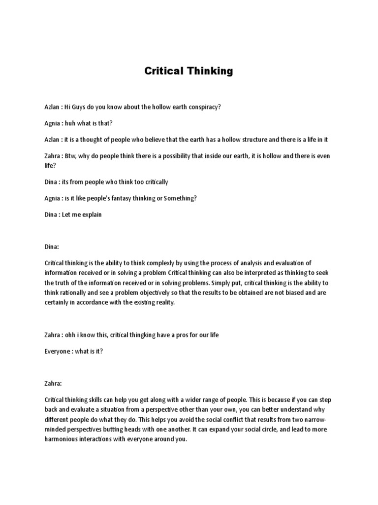 Understanding Critical Thinking Benefits | PDF | Thought | Critical Thinking