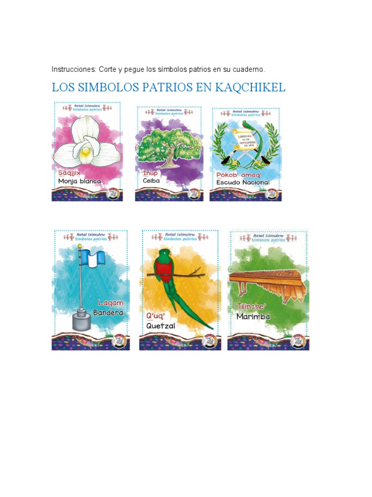 Simbolos Patrios en Kaqchikel 3 | PDF