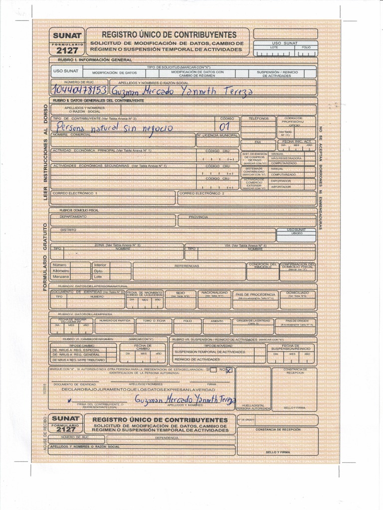 Formulario 2127 - 2119 | PDF