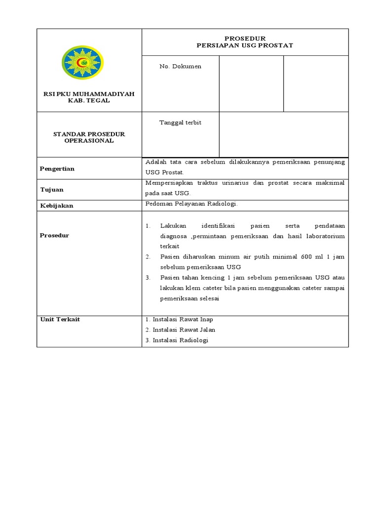 Spo Persiapan Usg Prostat | PDF | Pengembangan Diri | Kesehatan Holistik