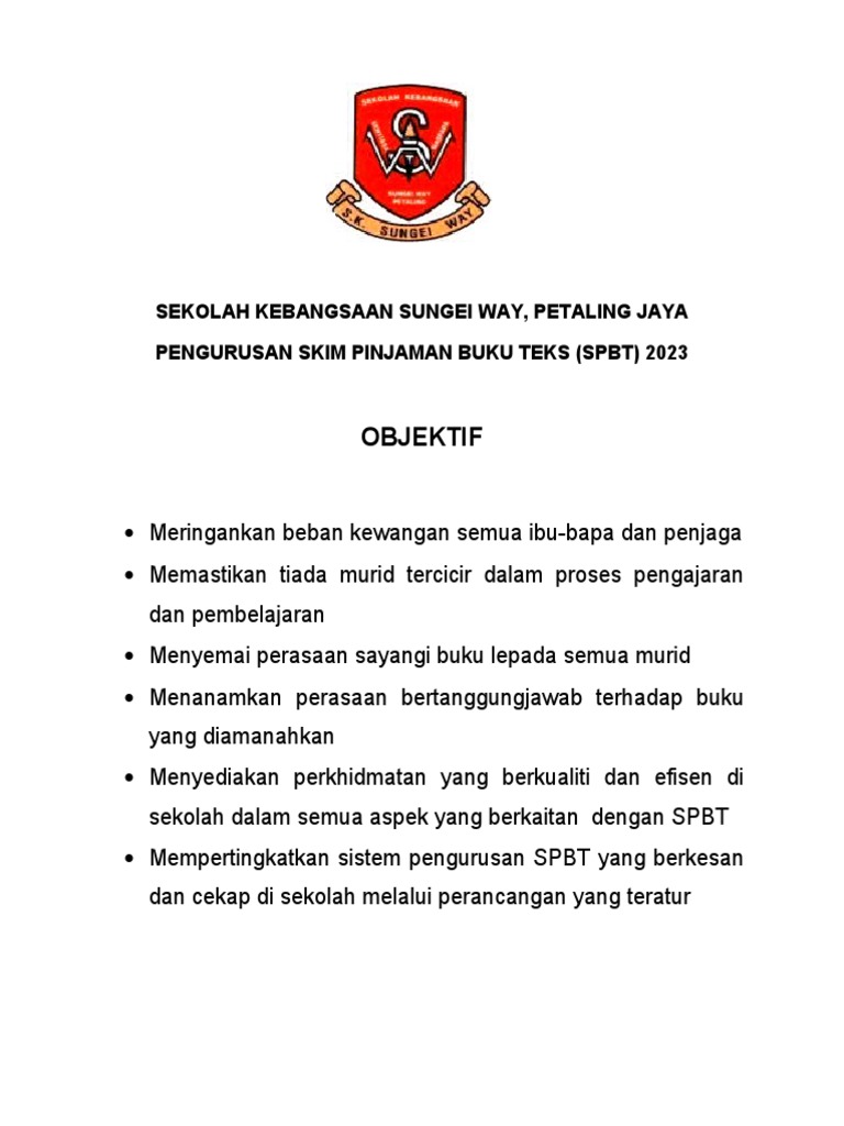 Objektif SPBT | PDF