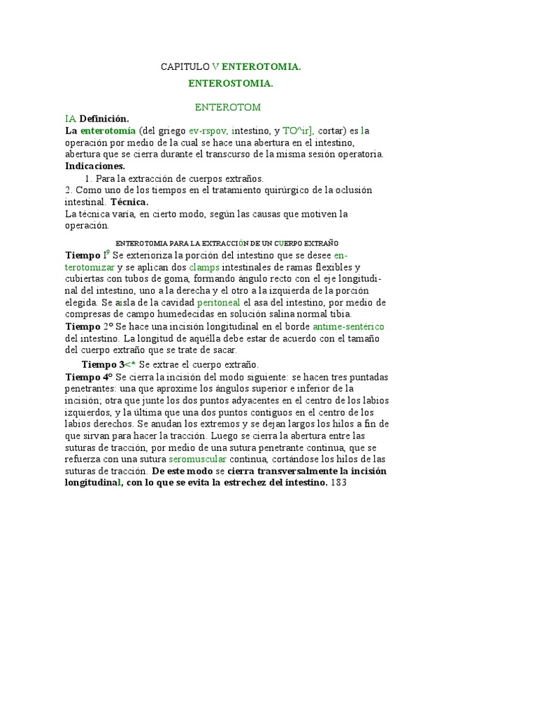 F.enterotomia - Enterostomia.pag 183-194. | PDF | Hogar, jardinería y ...