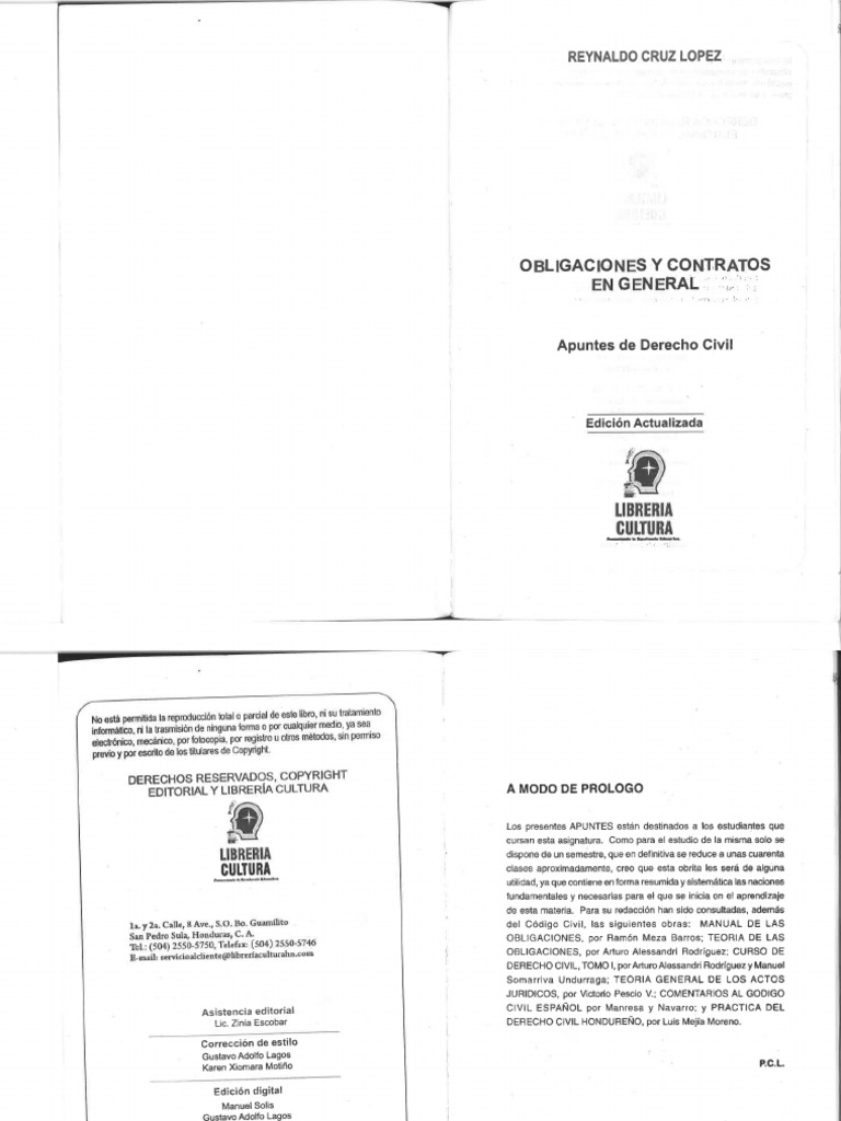 TEXTO - Reinaldo Cruz Lopez - Obligaciones y Contratos en General | PDF