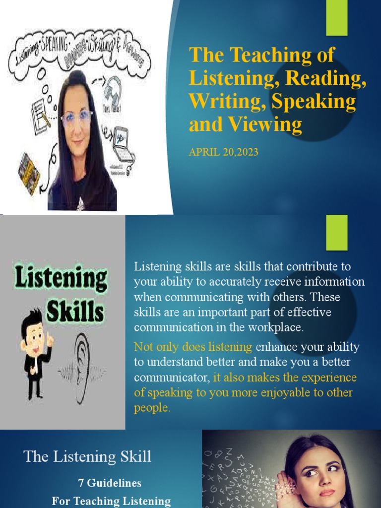 Enhancing Listening and Literacy Skills | PDF | Reading Comprehension ...