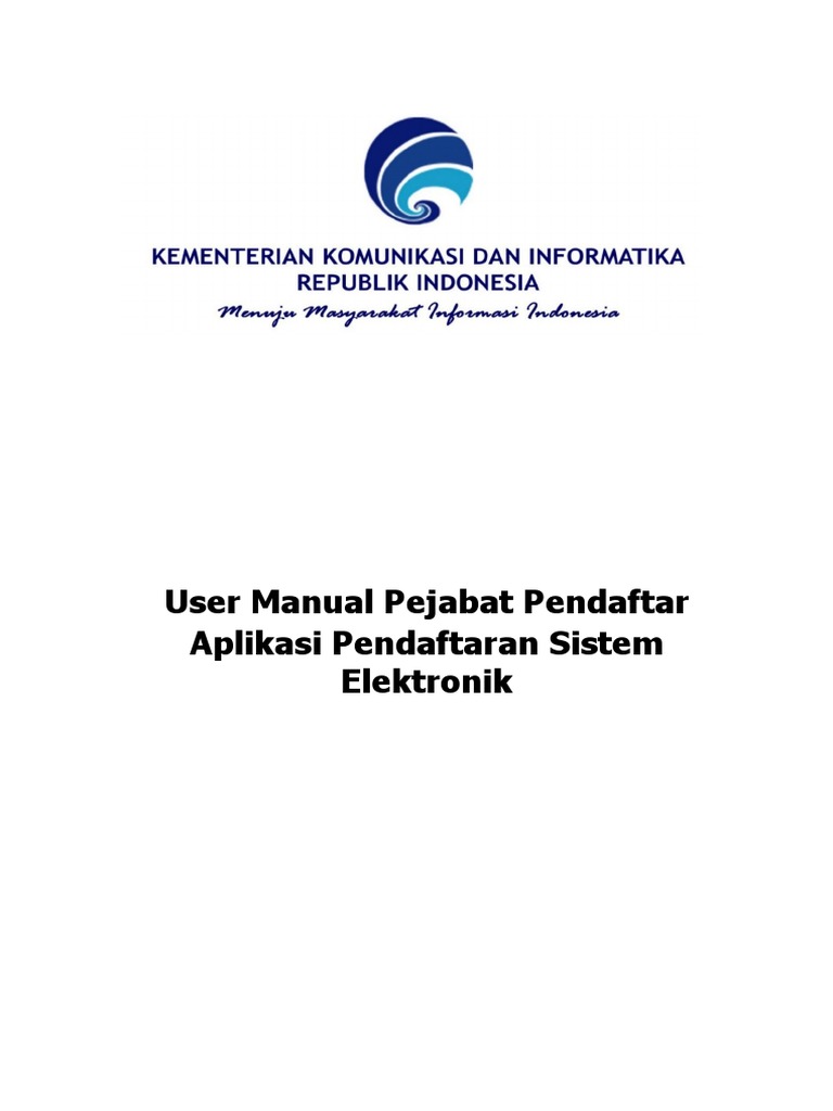 User Manual Pejabat Pendaftar Aplikasi PSE Terbaru | PDF