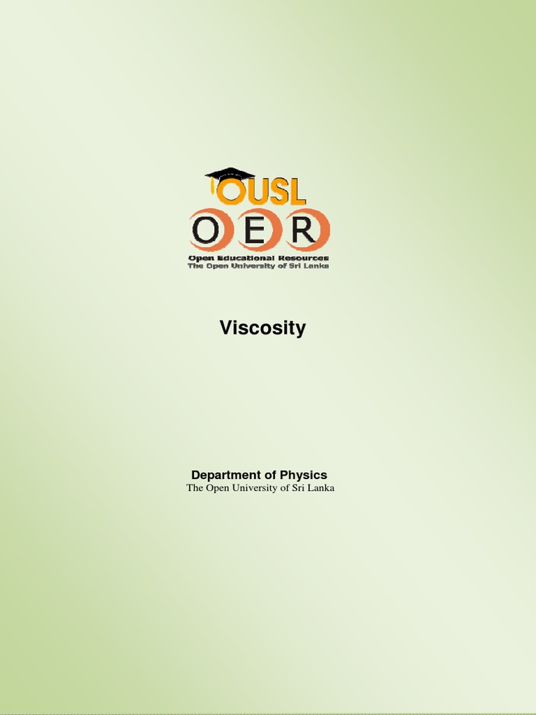 Viscosity | PDF | Fluid Mechanics | Fluid Dynamics
