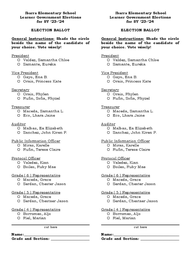 Enc.10 Sample-Ballot | PDF | Foreign Language Studies