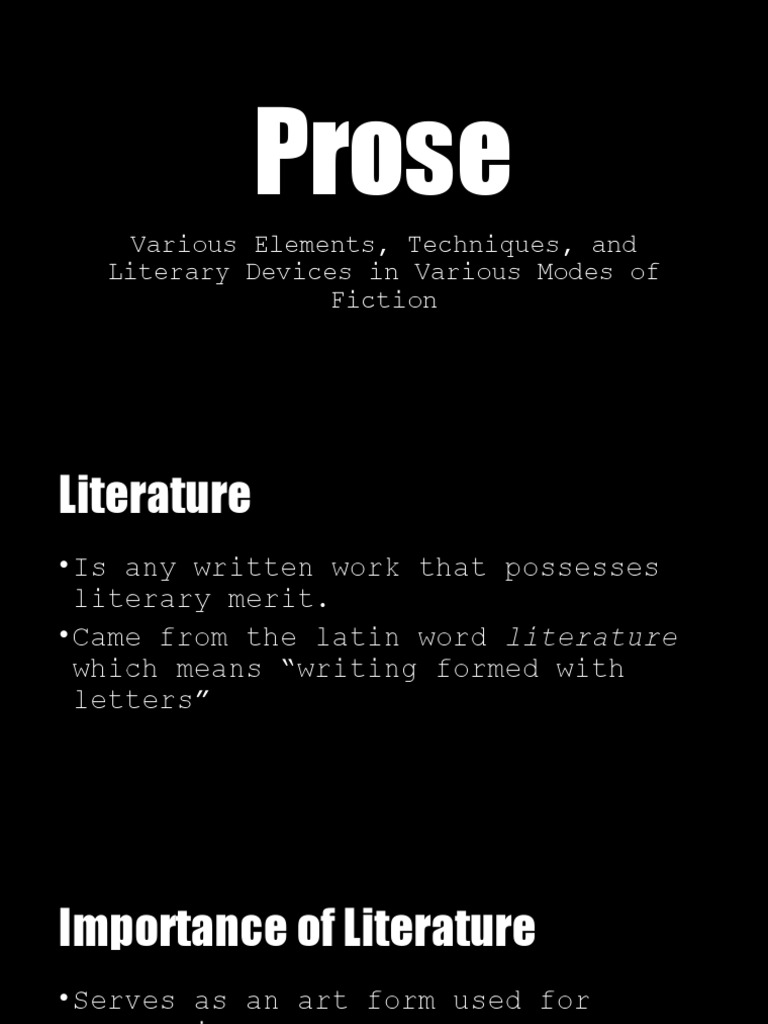 Prose | PDF