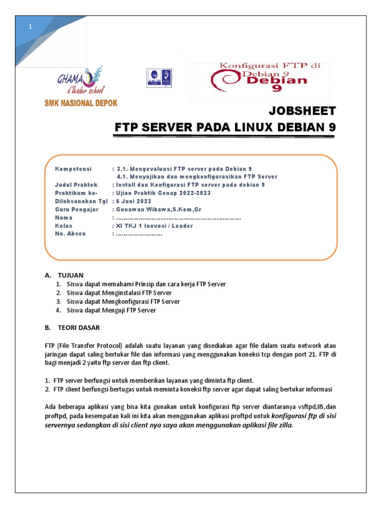Jobsheet FTP Server - Ukk | PDF