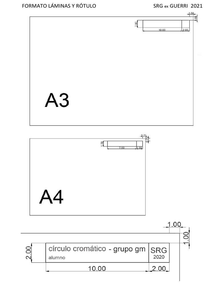 FORMATO LÁMINAS Y ROTULO SRG Ex GUERRI 2021 | PDF