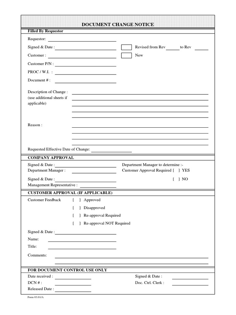 Document Change Notice DCN | PDF