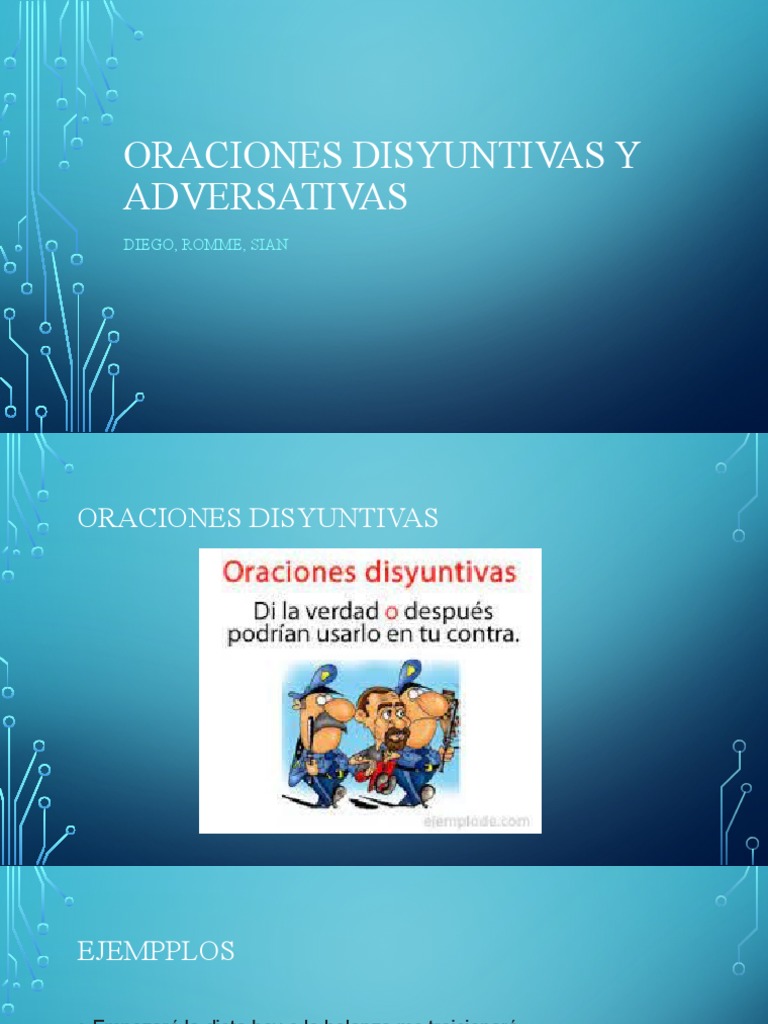 Oraciones Disyuntivas y Adversativas | PDF
