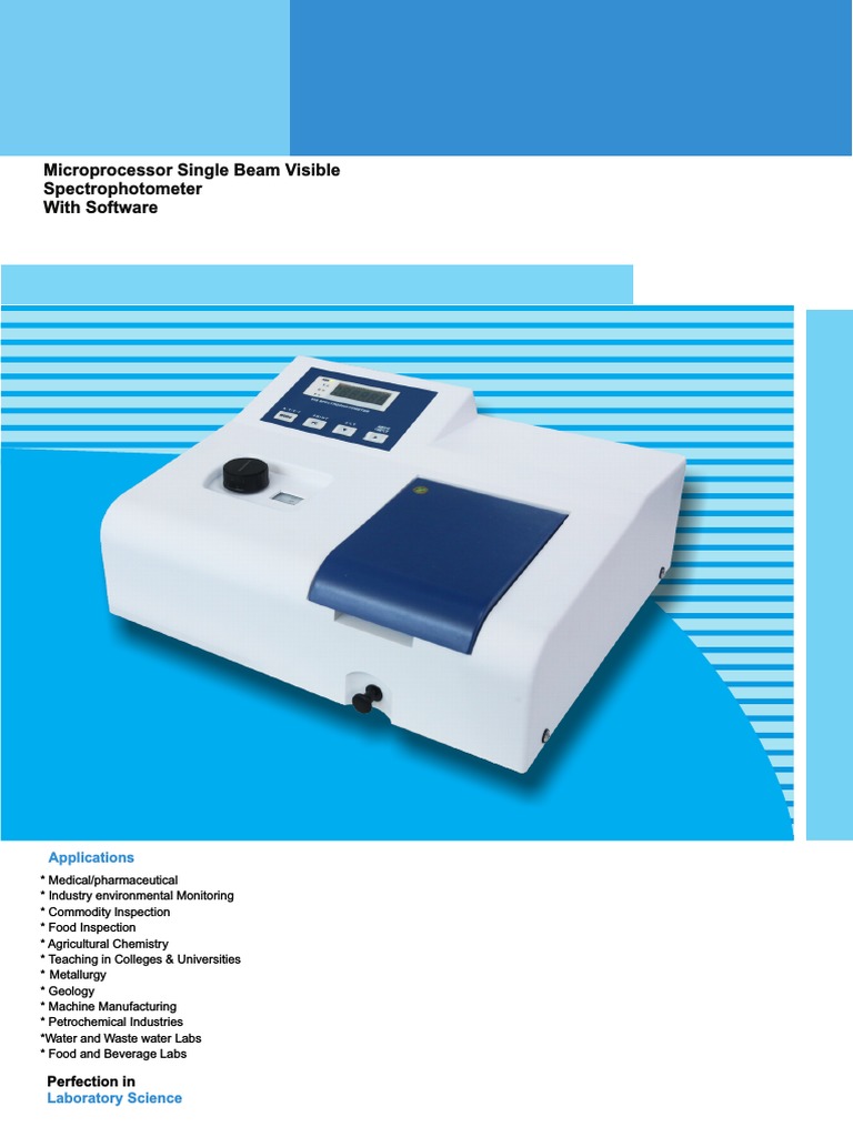 Spectrophotometer 721 Pdf Spectrophotometry Electrical Engineering