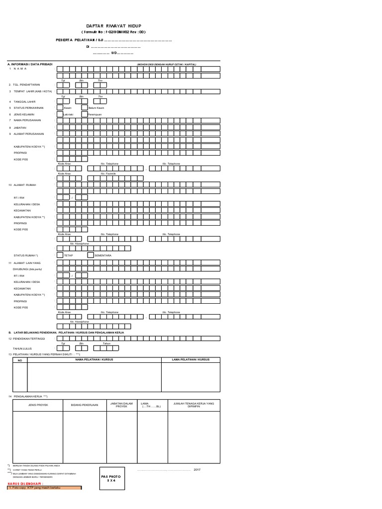 Formulir F-2023 Terbaru | PDF