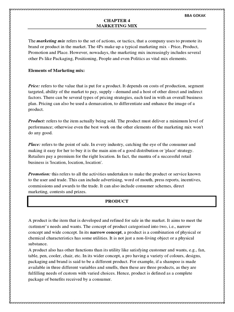 Marketing Mix | PDF | Pricing | Marketing