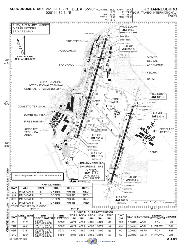 FAOR_AERODROME CHART_AD-01_21 APR 2022 | PDF