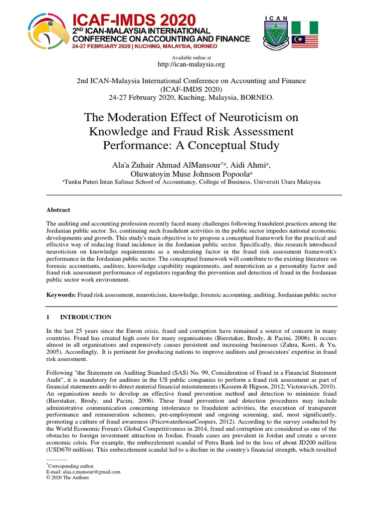 2020 - ICAN - Mansour Et Al. | PDF | Audit | Internal Control