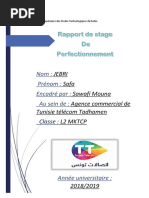 Rapport de Stage Telecom | PDF | Télécommunications | Téléphone