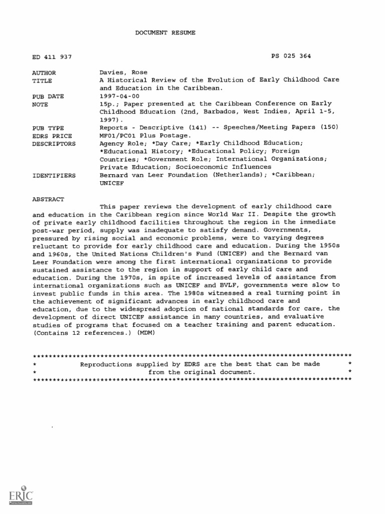 History of ECE | PDF