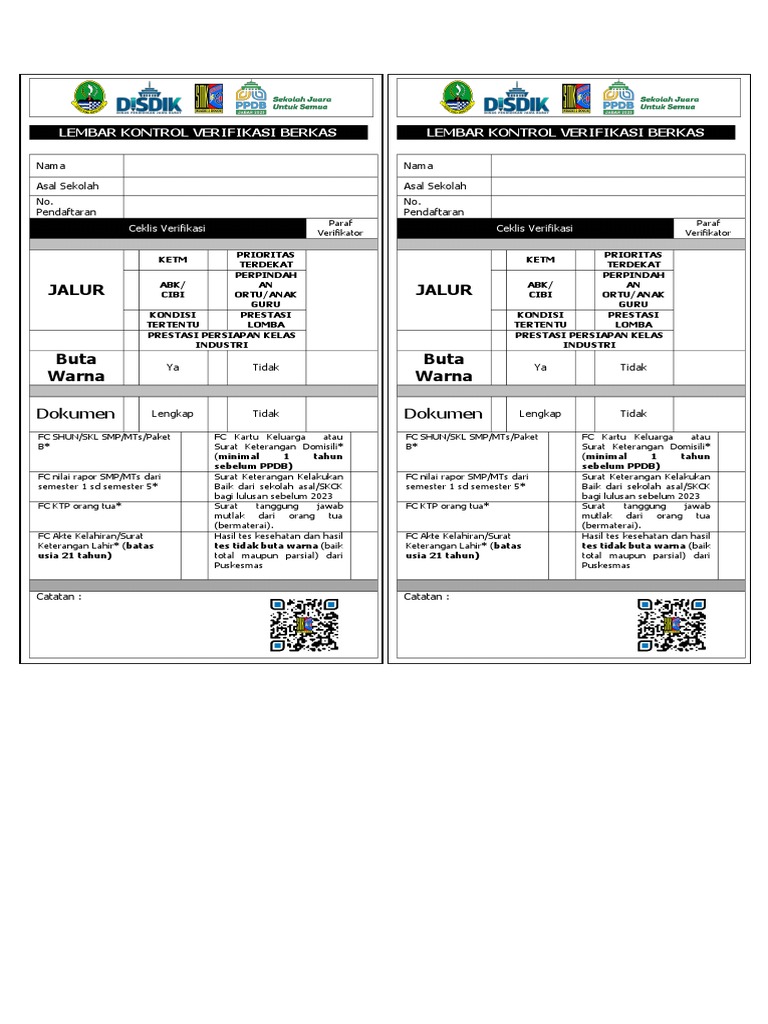 Label - Verifikasi Berkas v1 | PDF