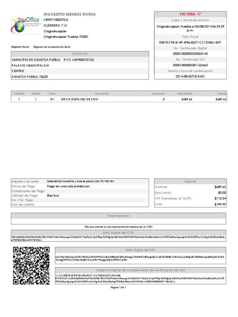 Formato Factura Gasolina Pemex Mexico | PDF | Contabilidad