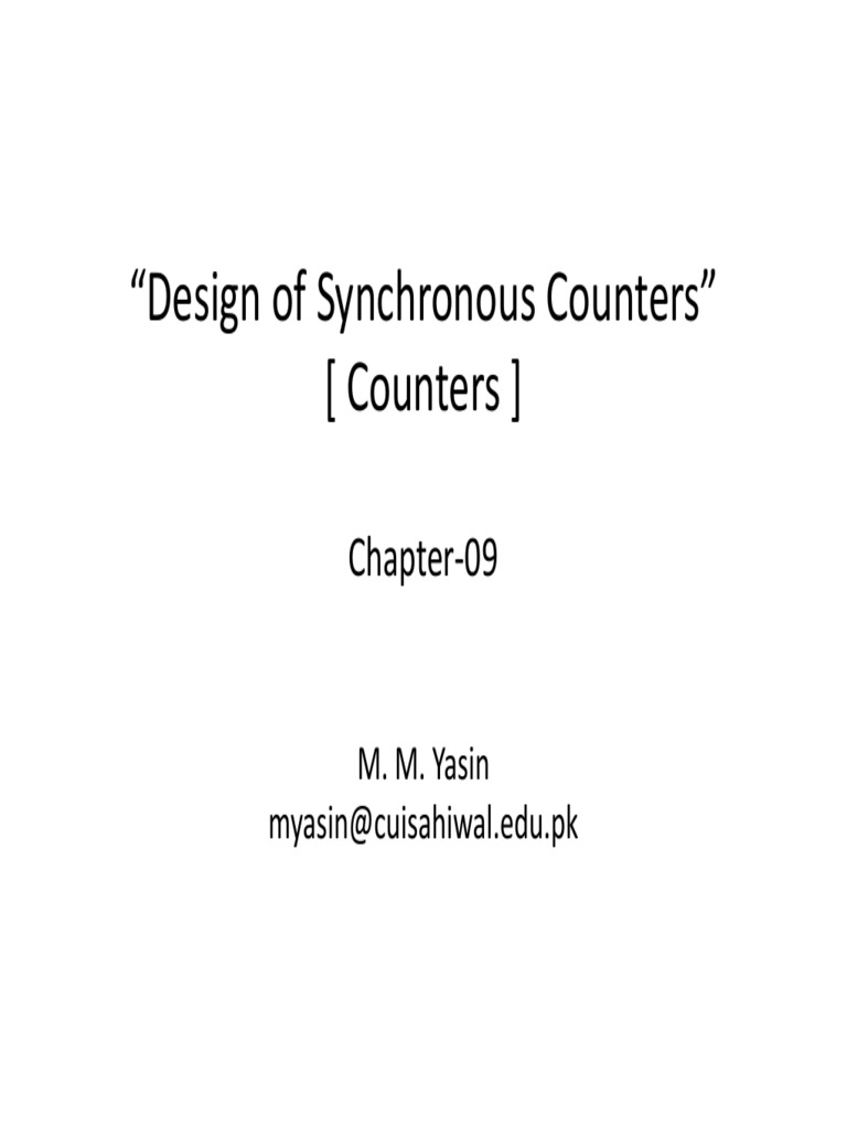Chapter 09 DLD 18 Design Sync Counters | PDF | Electronic Engineering ...