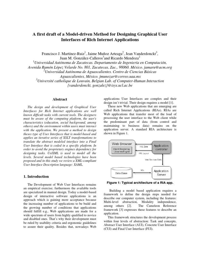 A Model-Driven Method for Designing Graphical User Interfaces of Rich Internet Applications ...