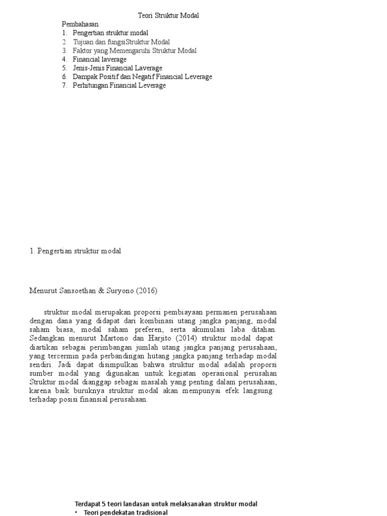 PPT STRUKTUR MODAL | PDF