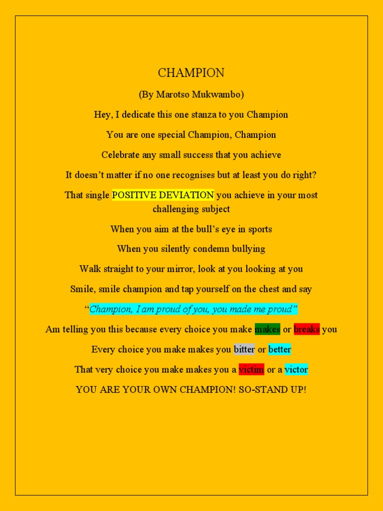 Champion | PDF