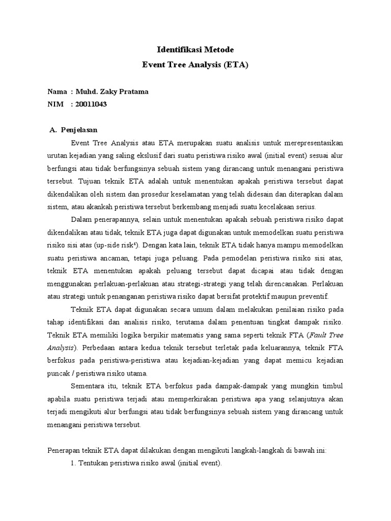 Identifikasi Metode ETA | PDF