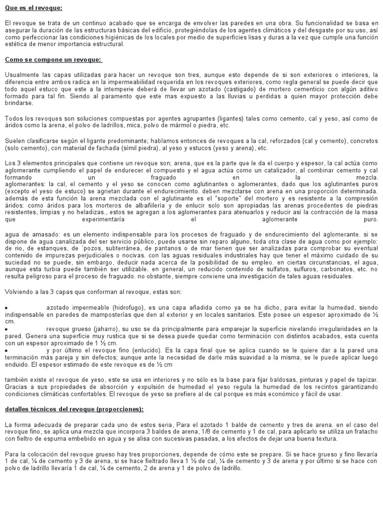 Que es el revoque | PDF