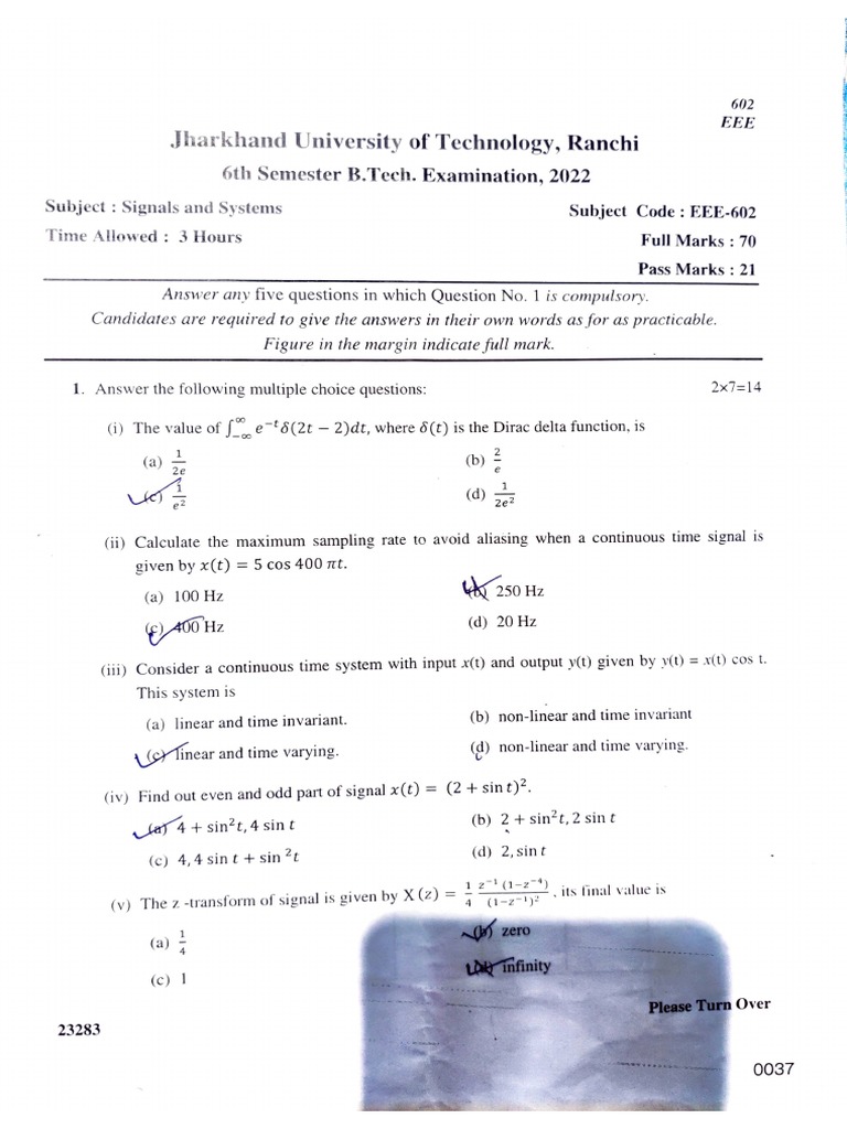 6th sem jut question | PDF