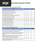 Daily Pre-Start Safety Checklist | PDF | Personal Protective Equipment ...