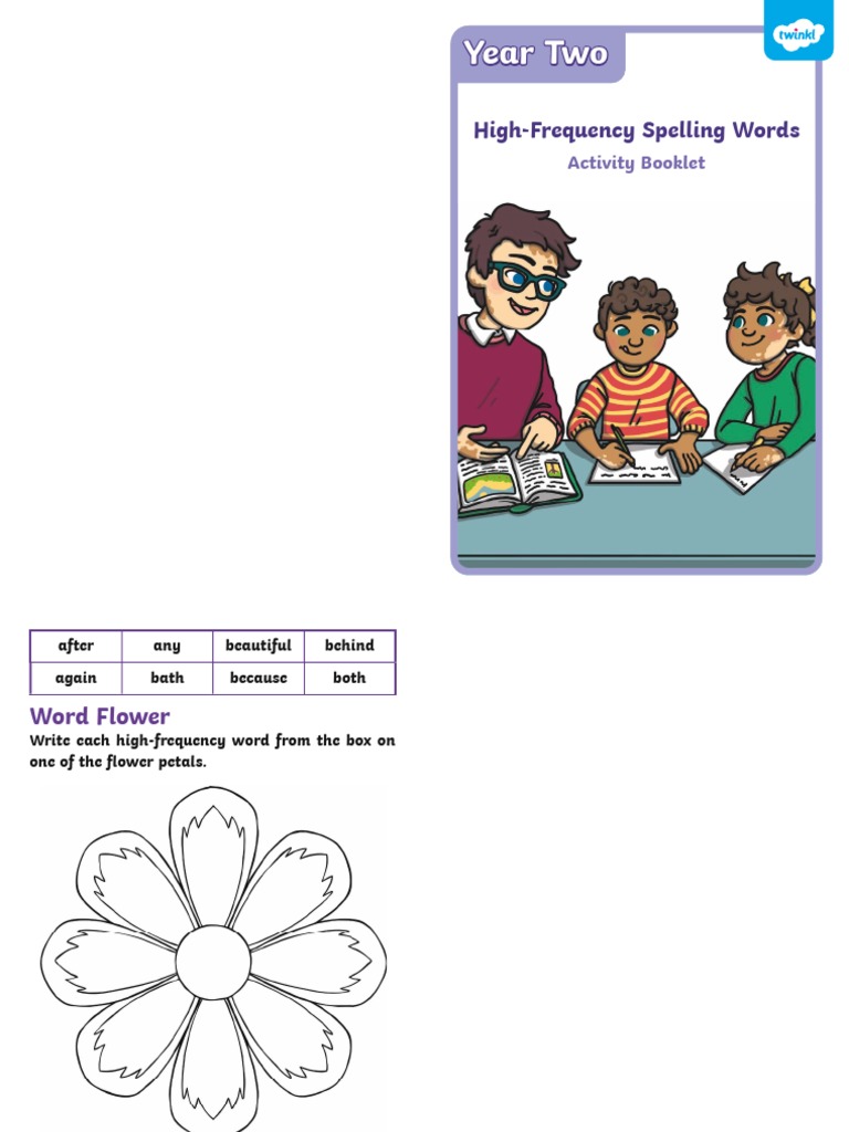 Year Two High-Frequency Spelling Words Activity Booklet | PDF