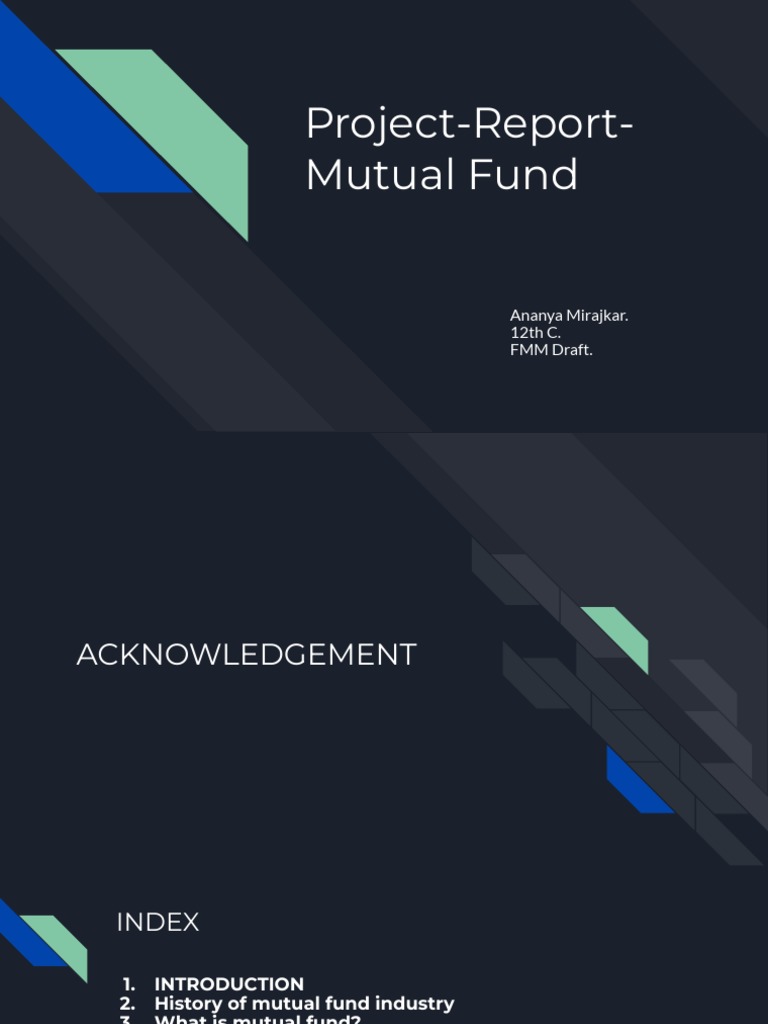 Project-Report - Mutual Fund | PDF