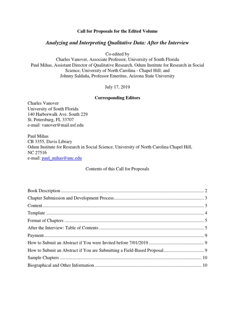 Analyzing and Interpreting Qualitative Data - Afier The Interview | PDF ...